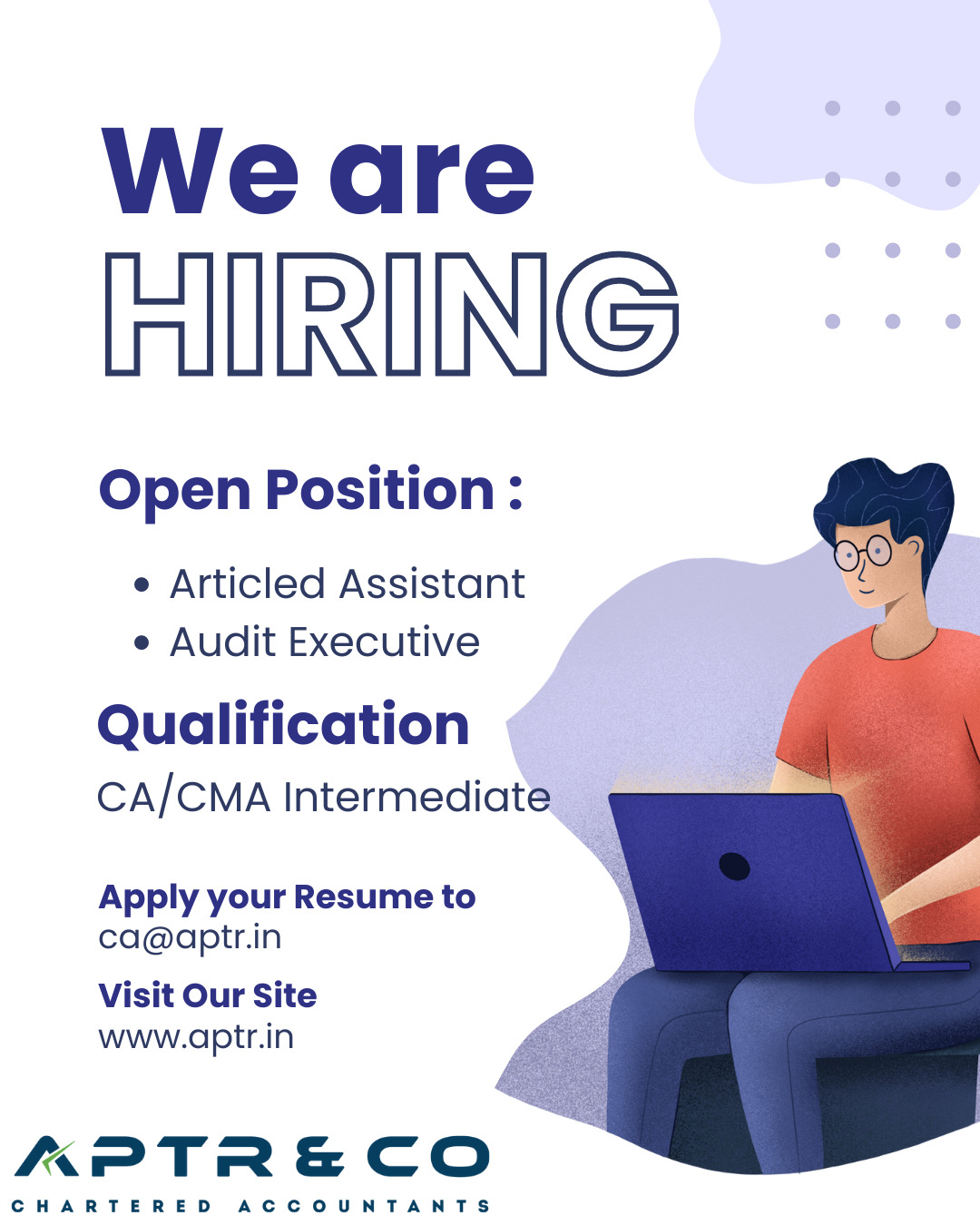 Vacancies for Audit Executive – APTR & Co | Chartered Accountants in ...